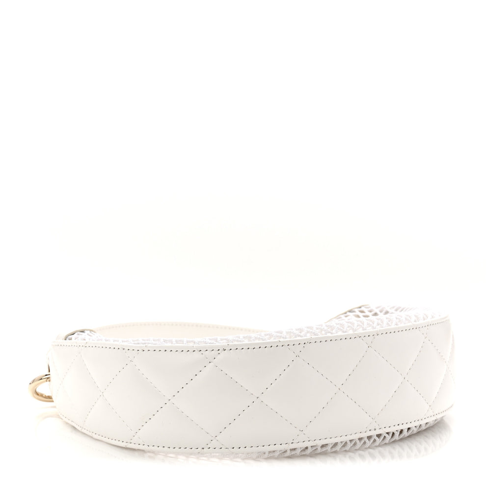 Chanel Mesh Shiny Lambskin Chain Hobo White 1804016 – FASHIONPHILE