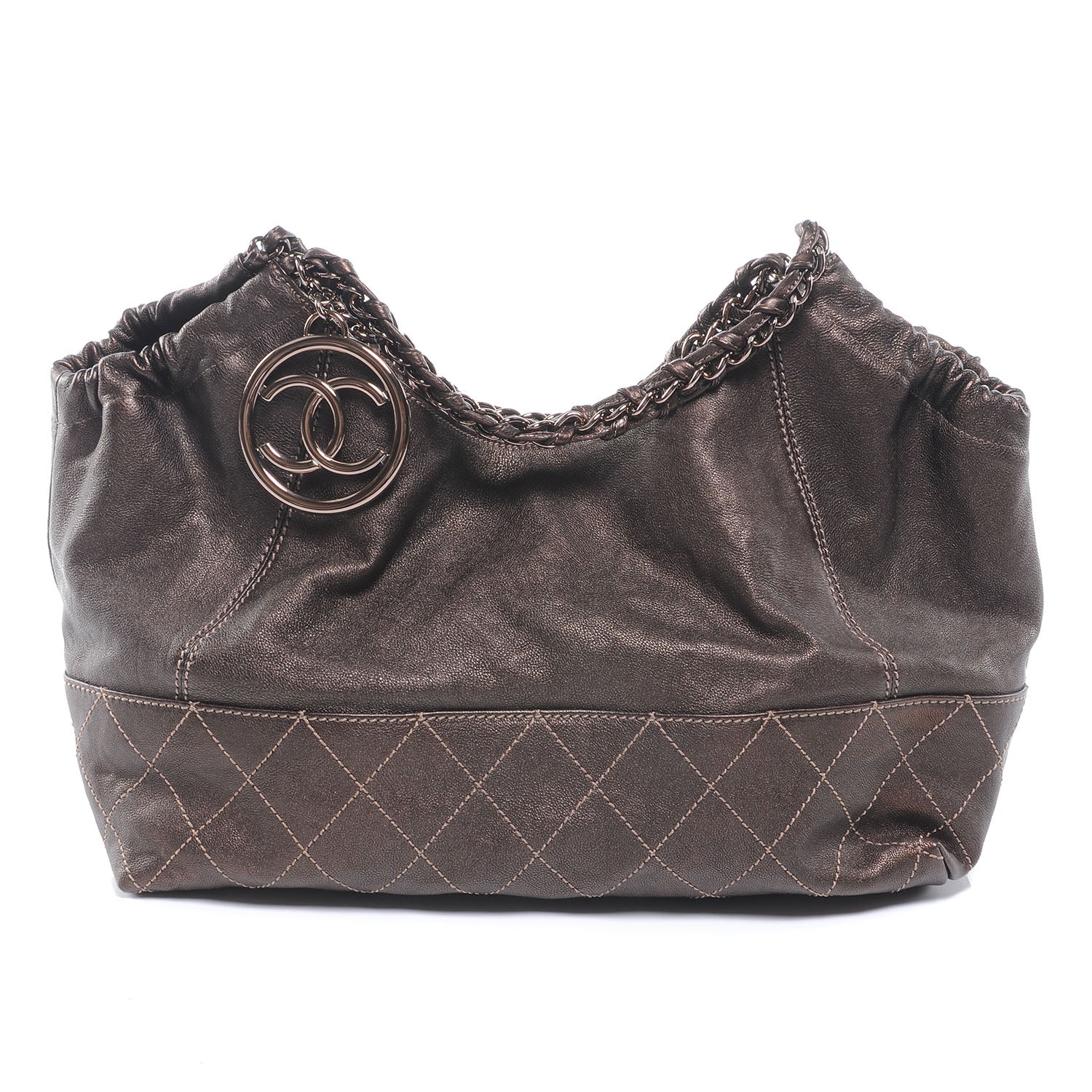 Chanel Leather Baby Coco Cabas Bronze 50224 – FASHIONPHILE