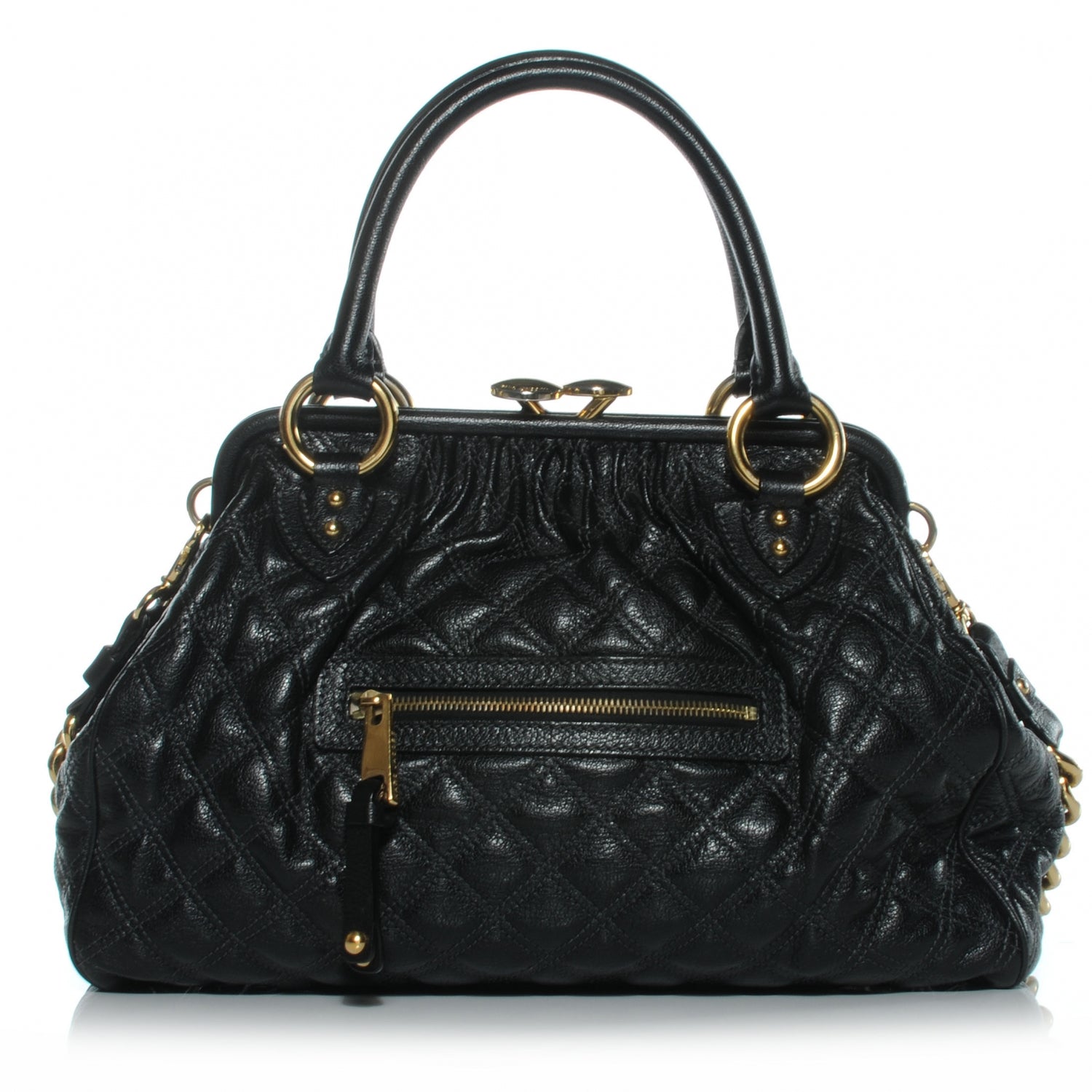 Marc Jacobs Quilted Leather Stam Black 43435 – FASHIONPHILE