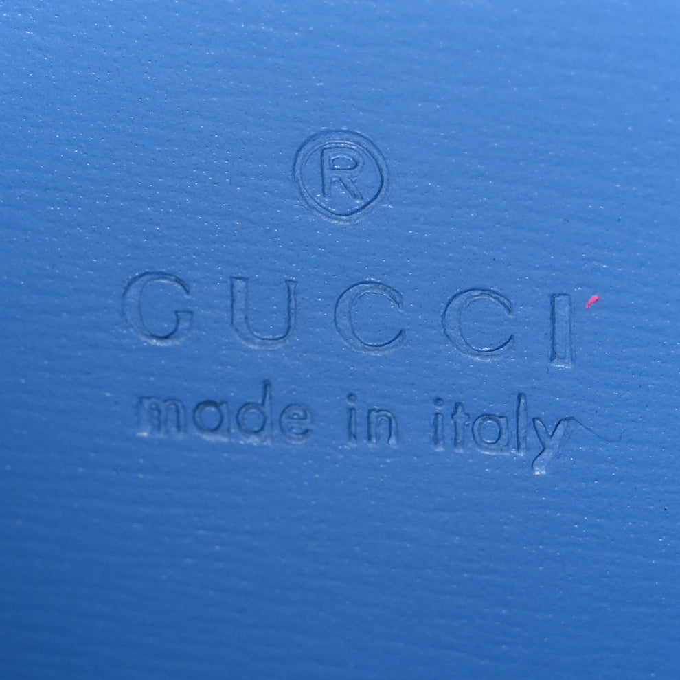 Gucci GG Monogram Scratch Lux Calfskin Mini Luce Shoulder Bag Blue ...