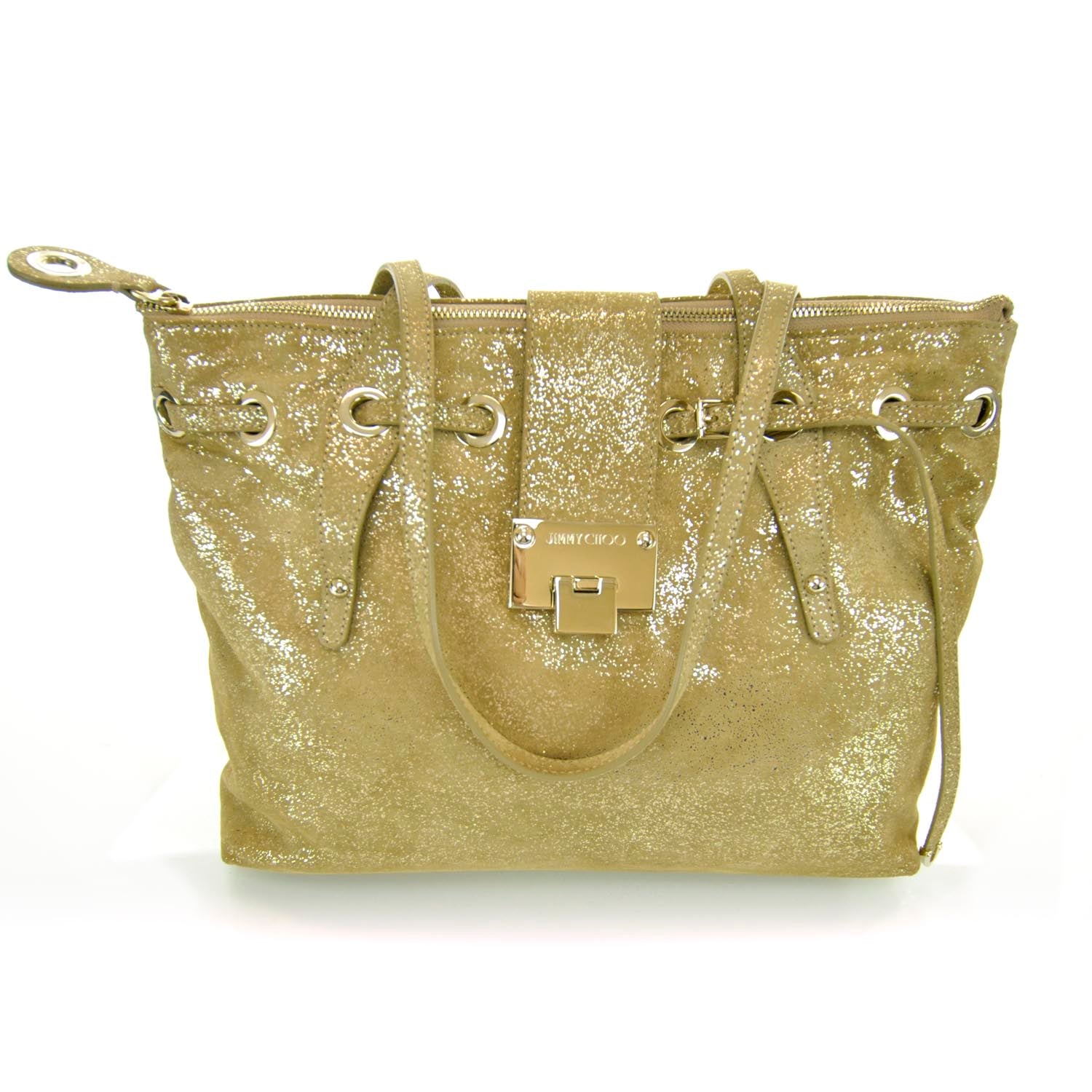 Jimmy Choo Glitter Suede Medium Rhea 29265 – FASHIONPHILE