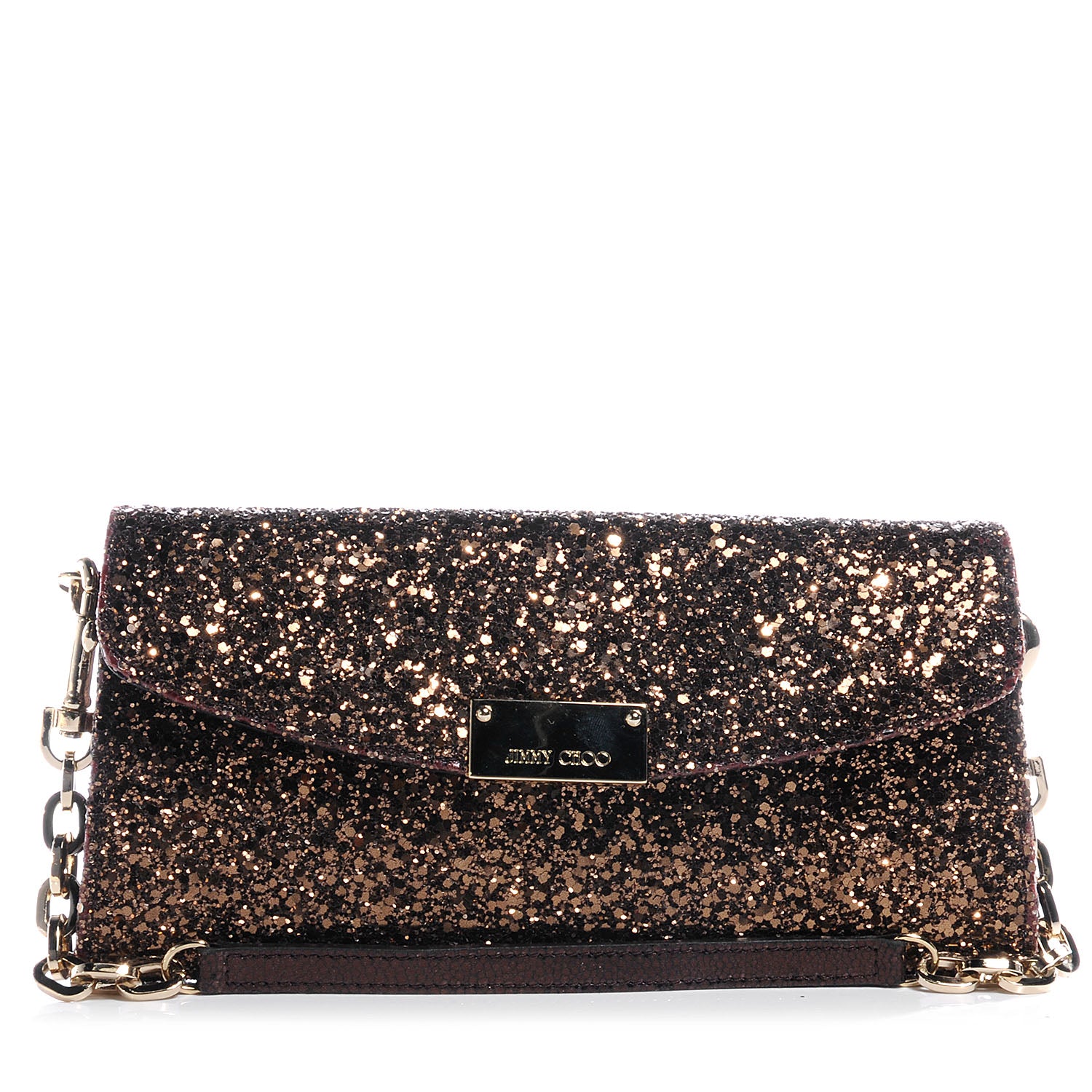Jimmy Choo Glitter Riane Clutch Copper 59173 – FASHIONPHILE