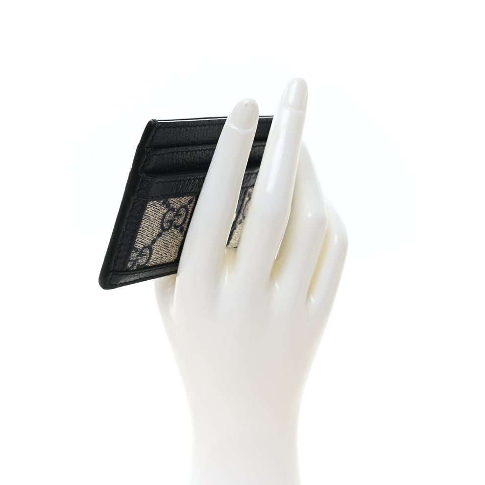 Gucci GG Supreme Monogram Textured Dollar Calfskin Web Ophidia Card ...