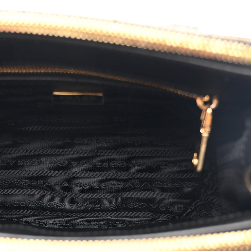 Prada Jacquard Saffiano Triangolo Symbole Embroidered Mini Galleria ...
