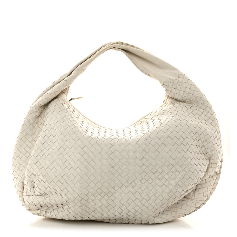 Bottega Veneta Nappa Intrecciato Large Belly Veneta Hobo White 1886714 ...