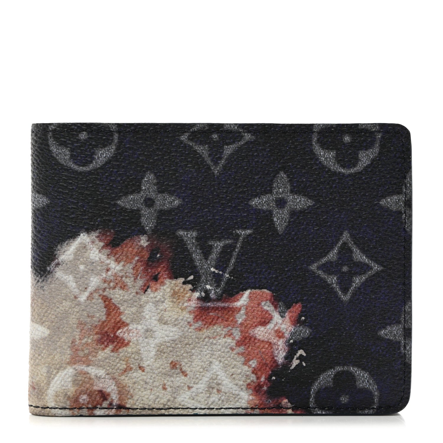 Louis Vuitton LOUIS VUITTON Monogram Bleach Multiple Wallet Ink Blue ...