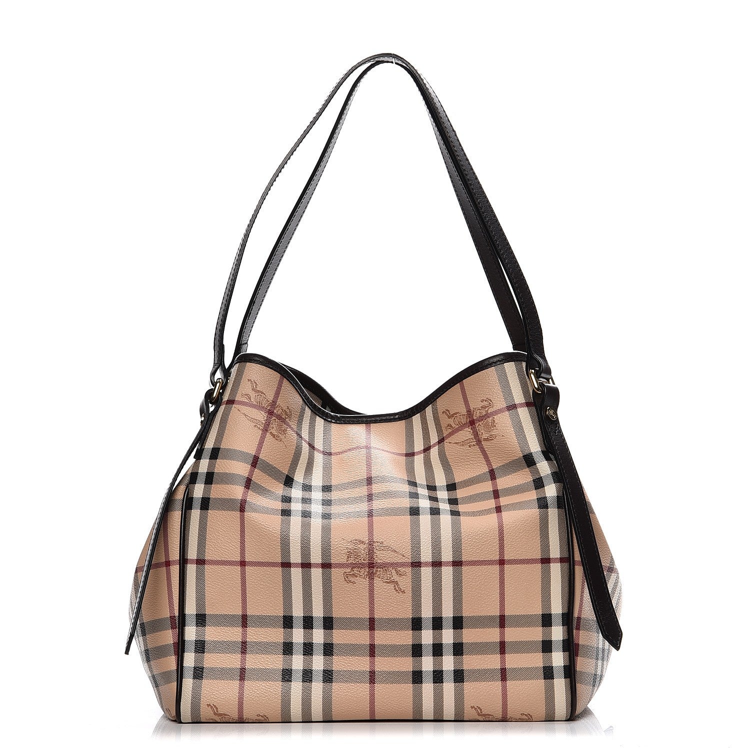 Burberry Haymarket Check Small Canterbury Tote Chocolate 214007 ...