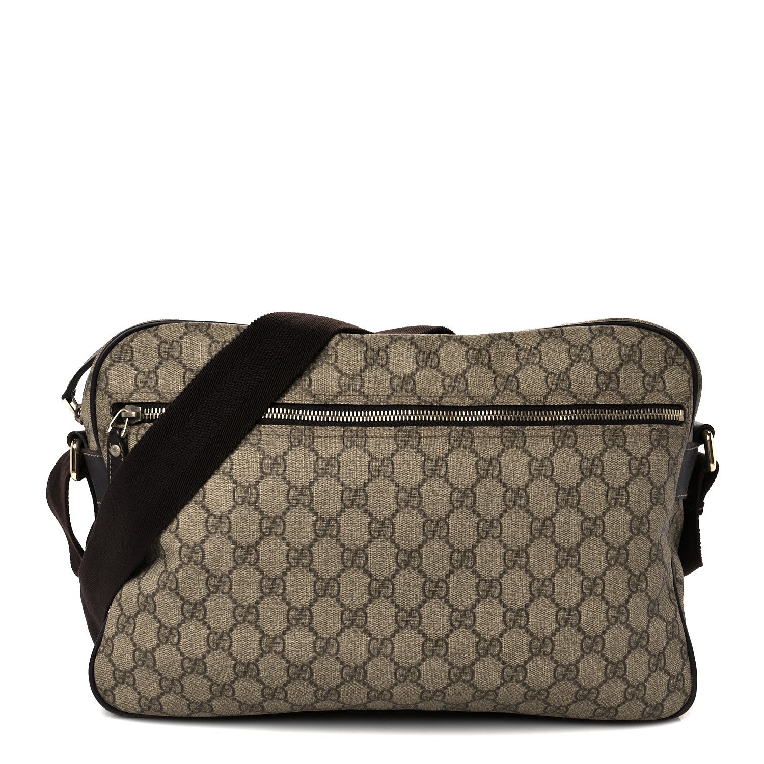 Gucci GG Plus Monogram Large Messenger Bag Dark Brown 1772201 ...