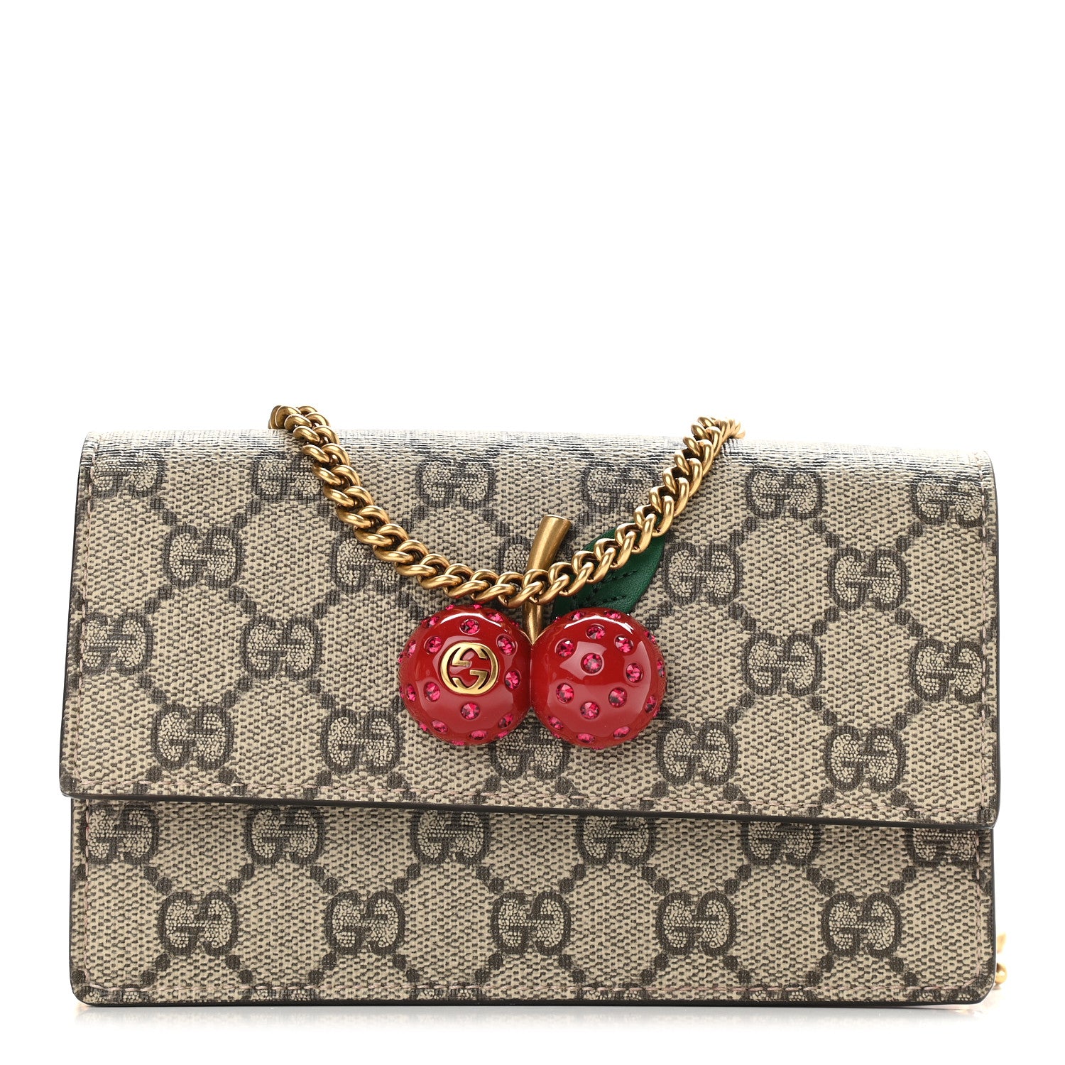 Gucci GG Supreme Monogram Mini Cherry Chain Bag 920425 – FASHIONPHILE