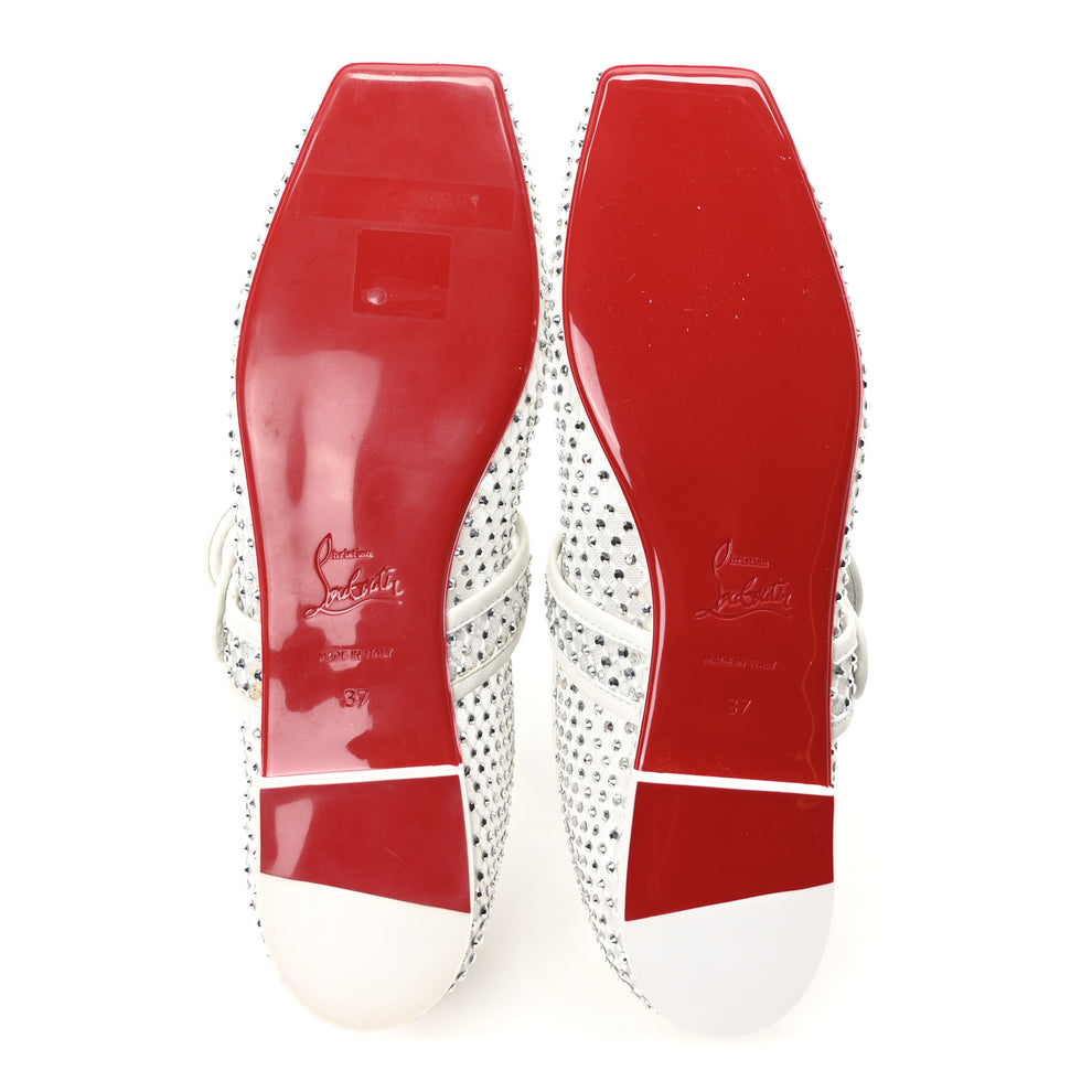 Christian Louboutin Crystal Mamastrapitina Strass Mesh Ballerina Flats ...