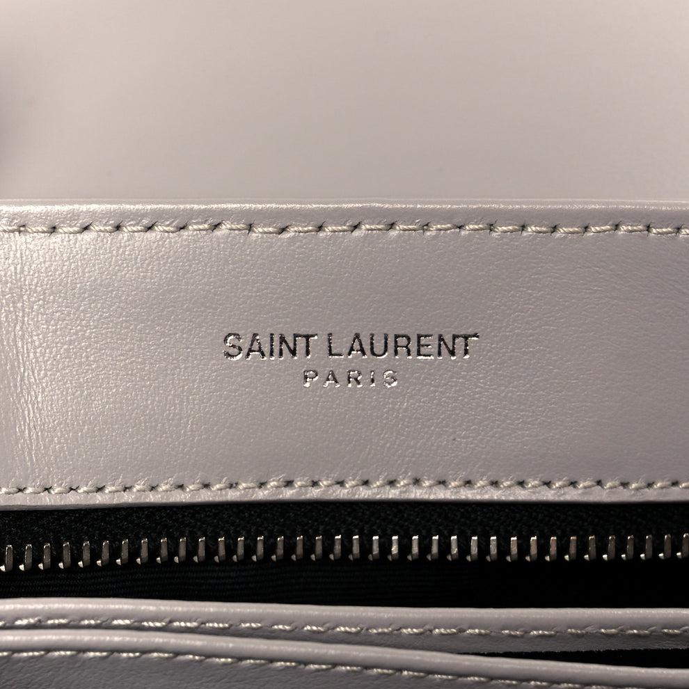 Saint Laurent Calfskin Y Quilted Monogram Toy Loulou Satchel Granite ...