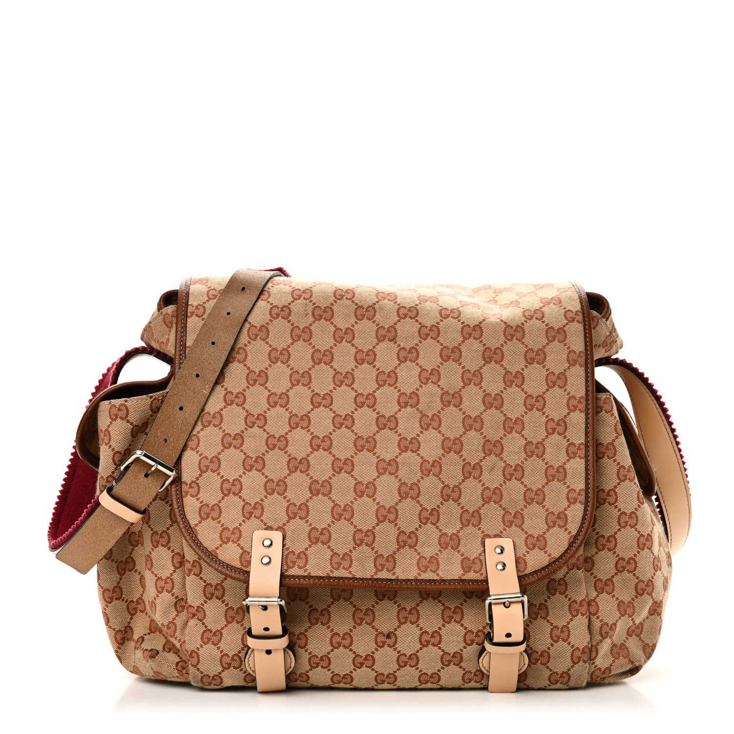 Gucci GG Monogram Diaper Bag Beige Ruggine Natural Antique Rose 1738408 ...