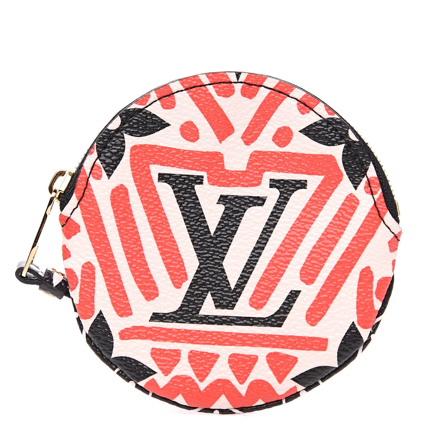Louis Vuitton Monogram Giant Crafty Round Coin Purse Creme Rouge 563571 ...