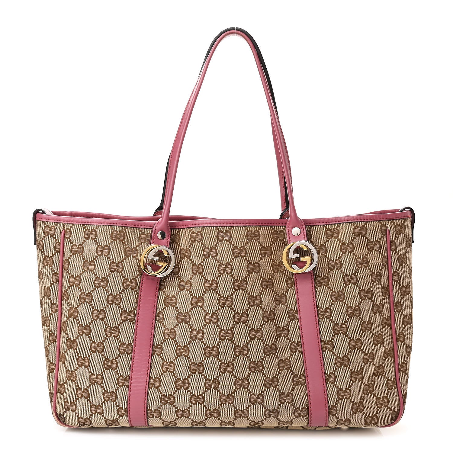 Gucci Monogram Medium Twins Tote Pink 1073048 – FASHIONPHILE