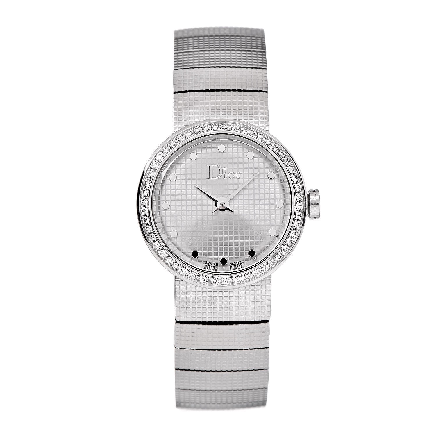 Christian Dior Stainless Steel Diamond Bezel 23mm La D De Dior Quartz ...
