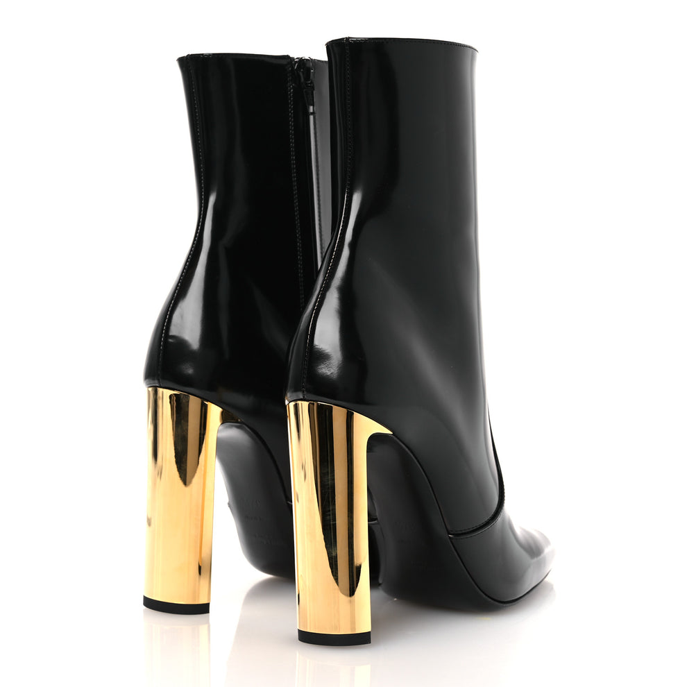 Saint Laurent Vitello Marilyn Auteuil 105 Ankle Zip Boots 37.5 Black ...
