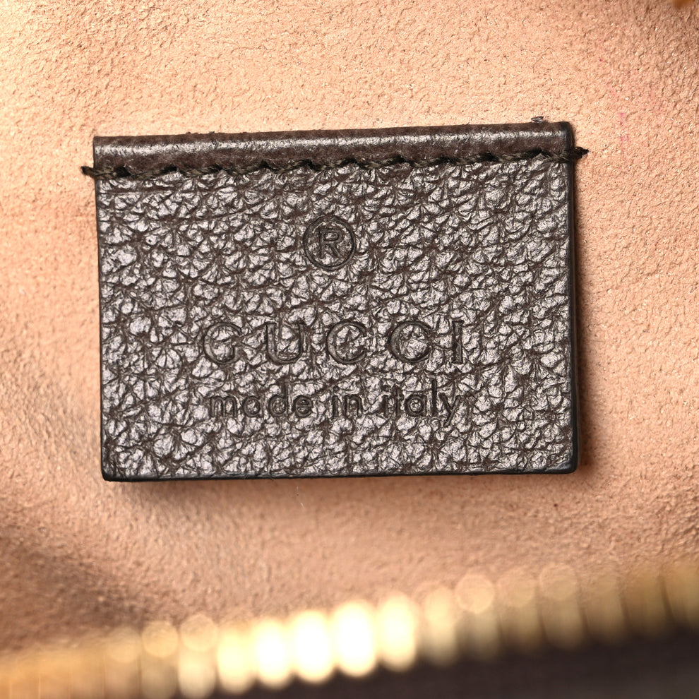 Gucci GG Supreme Monogram Web Mini Ophidia Round Shoulder Bag Brown ...