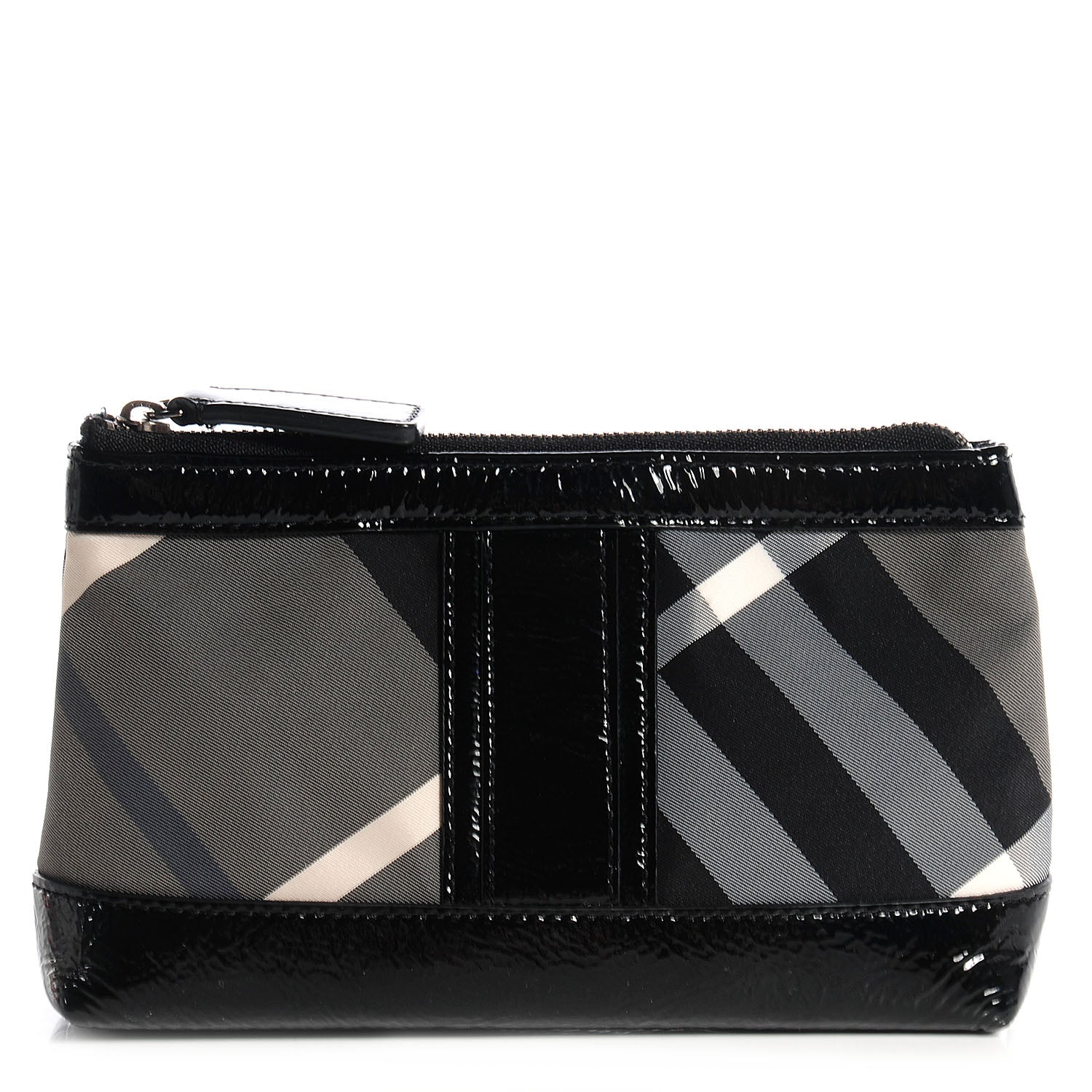 Burberry Patent Beat Check Cosmetic Case Black 78543 – FASHIONPHILE