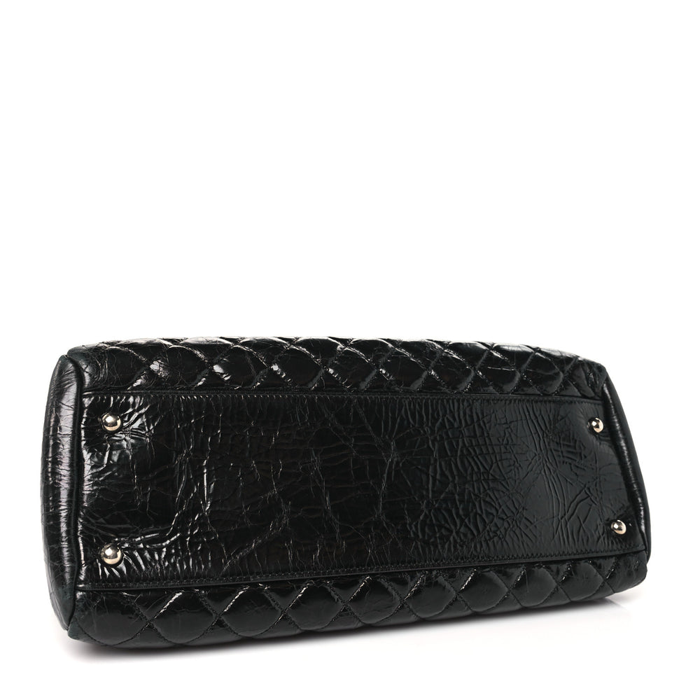 Chanel Glazed Calfskin Quilted Large Just Mademoiselle Bowling Bag ...