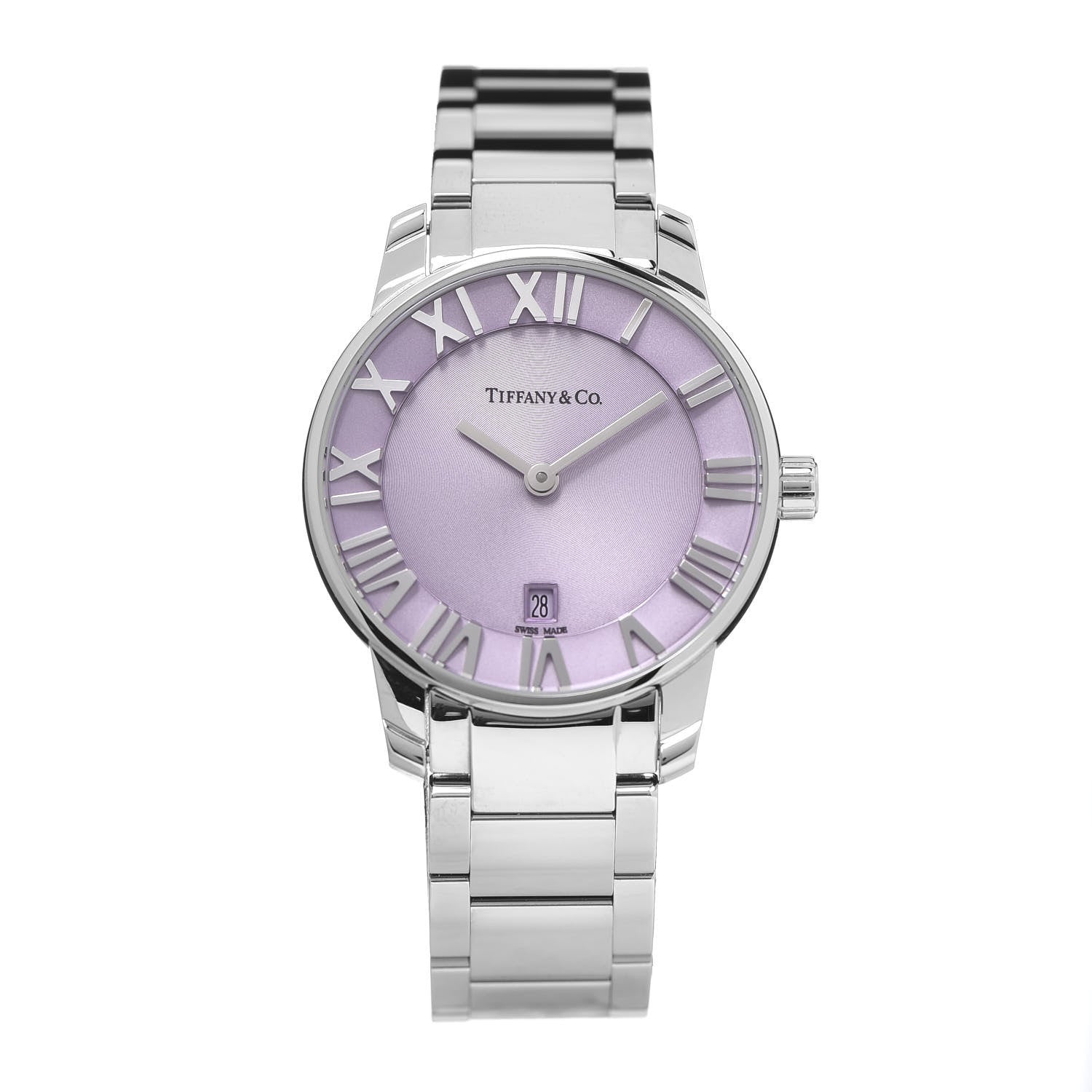 Tiffany Stainless Steel 29mm Atlas 2-Hand Quartz Watch Mauve 598789 ...