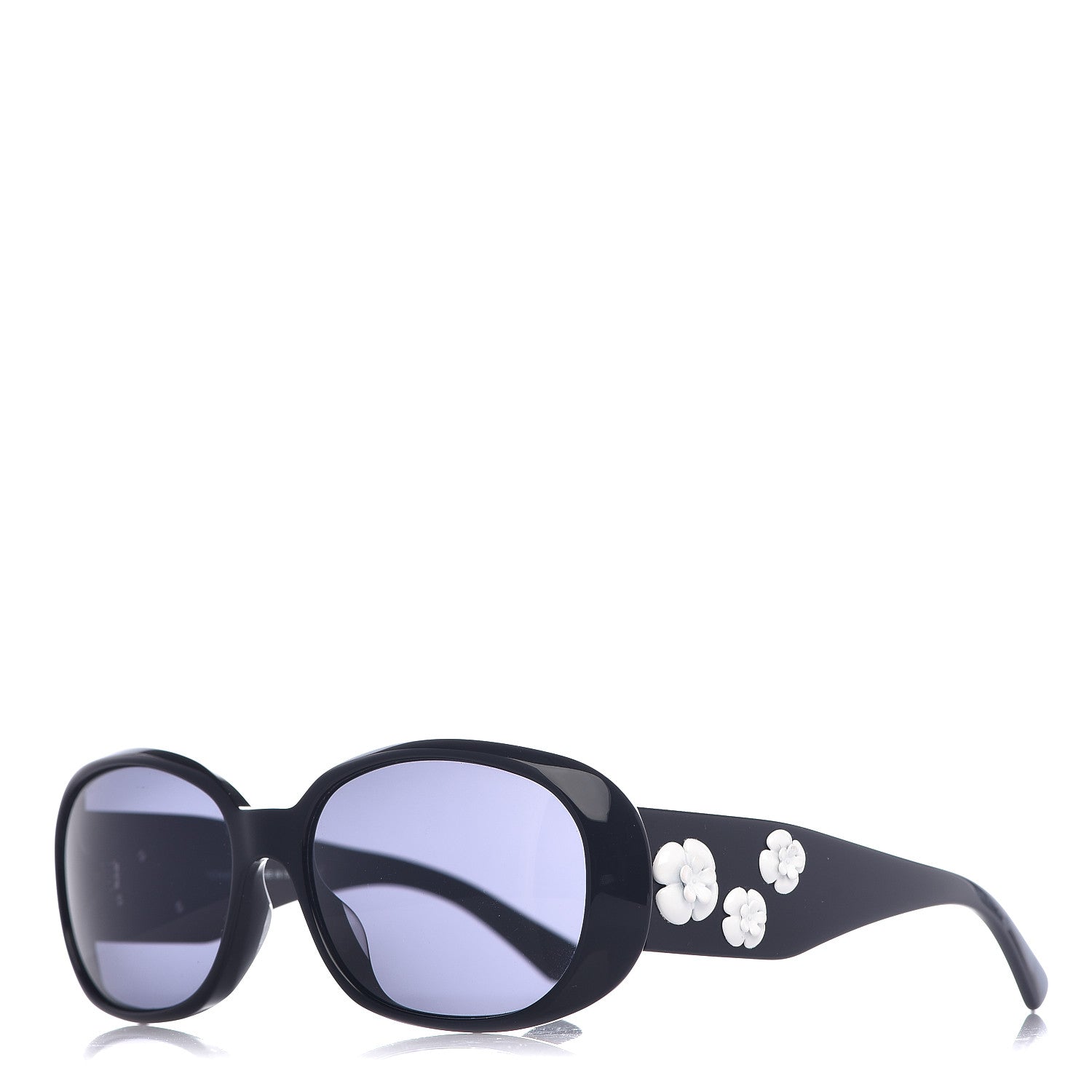 Chanel Camellia CC Sunglasses 5113 Black 526244 – FASHIONPHILE