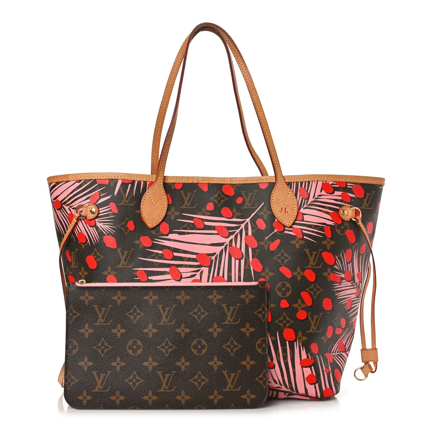 Louis Vuitton Monogram Jungle Dots Neo Neverfull MM Sugar Pink Poppy ...