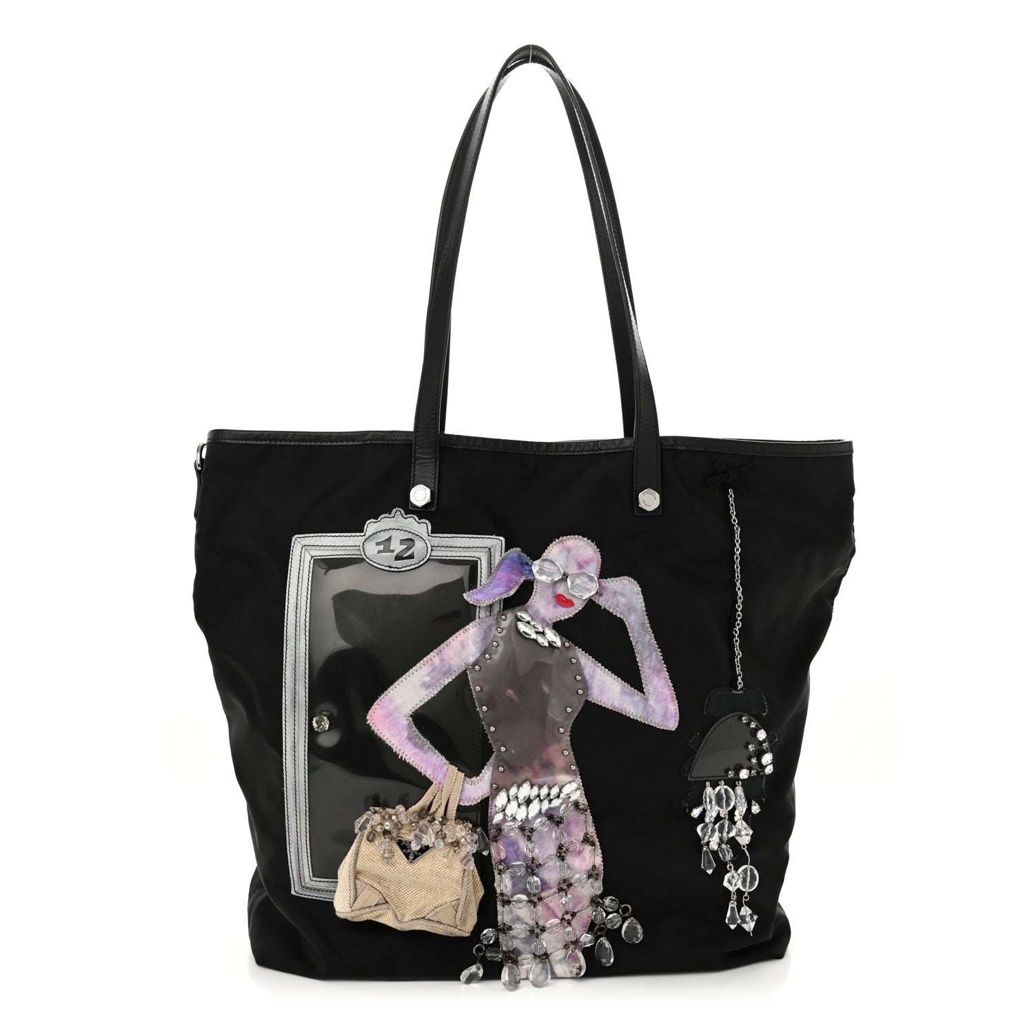 Prada Tessuto Nylon Robot Tote Black 1629503 – FASHIONPHILE