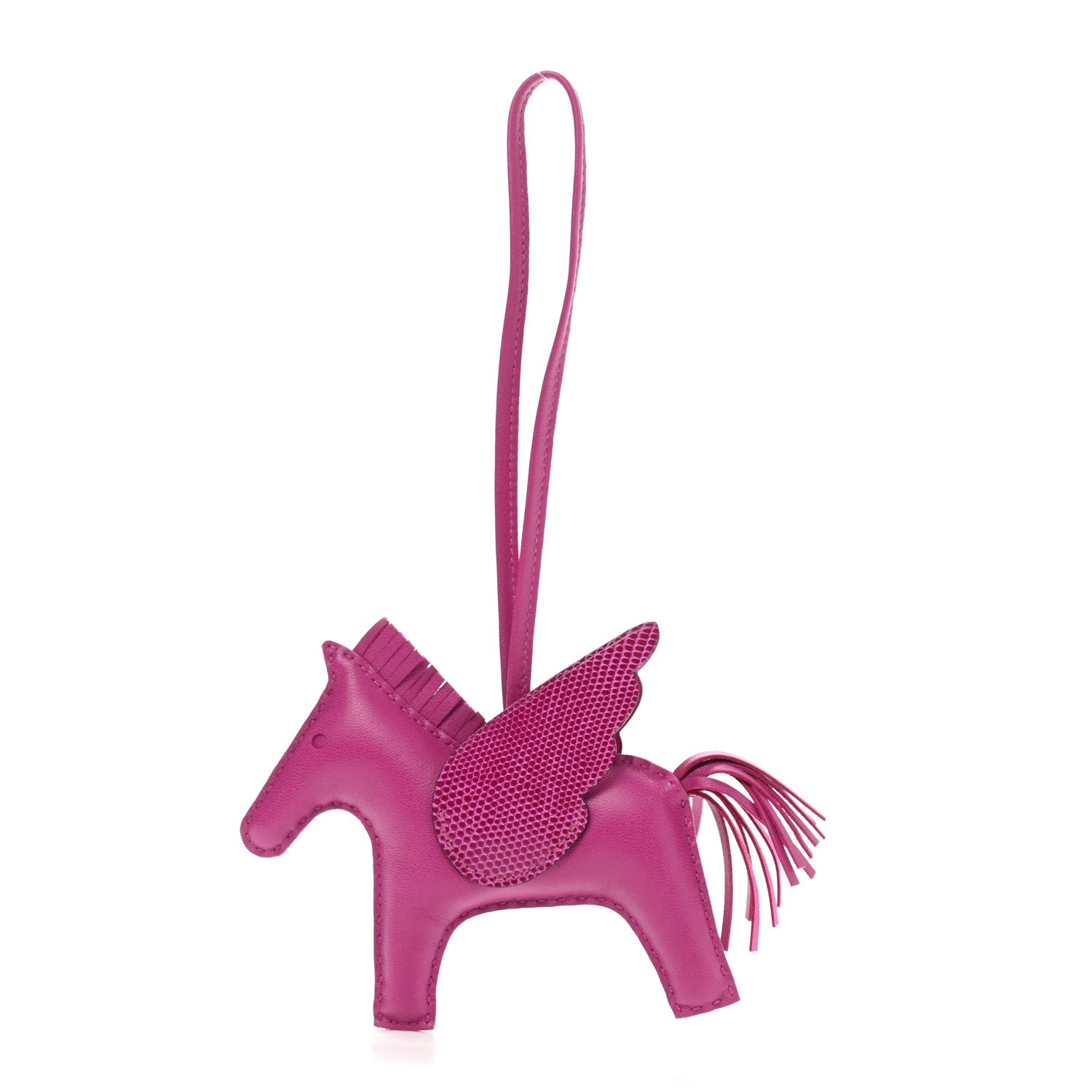 Hermes Milo Lambskin Lizard Touch Grigri Rodeo Pegase Horse Bag Charm ...