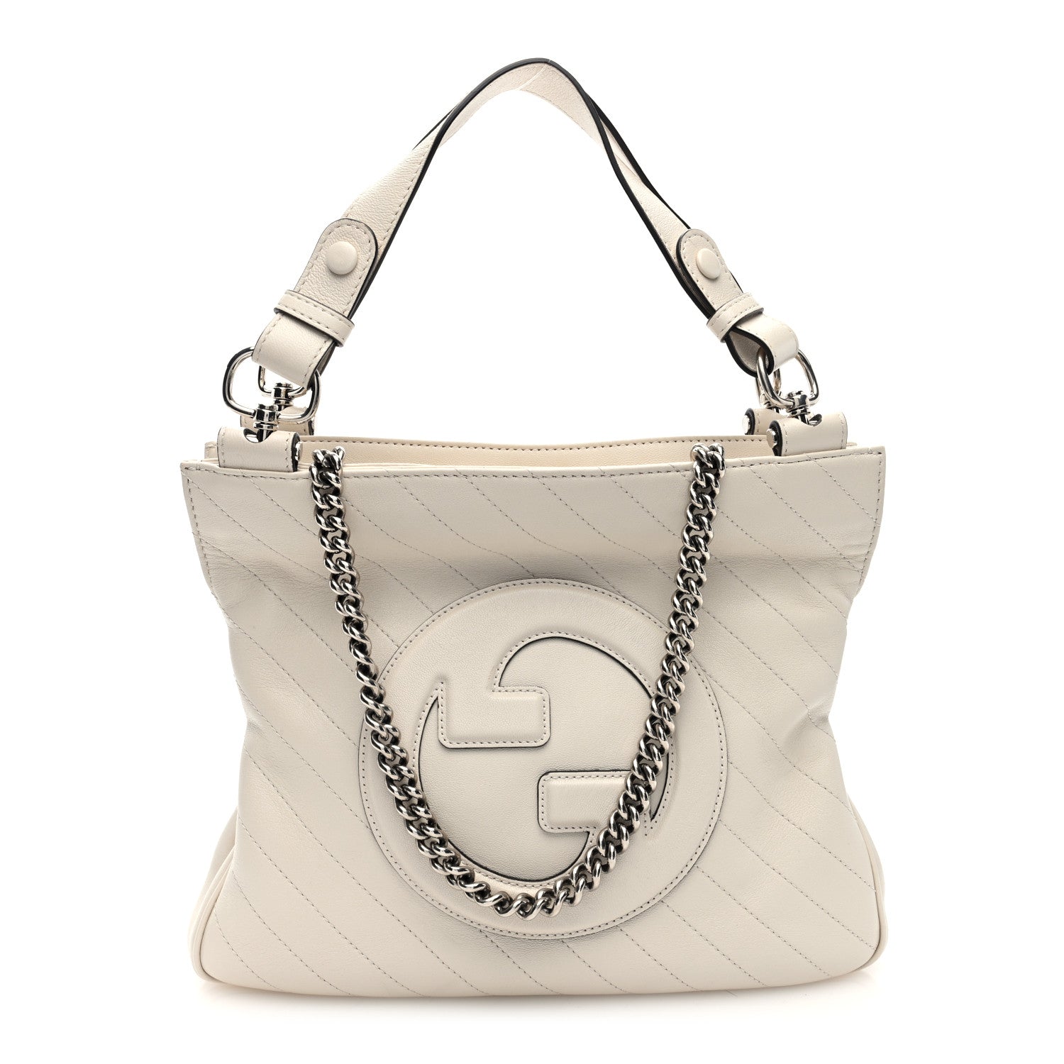 Gucci Sakai Be Green Calfskin Diagonal Stitched Small Blondie Tote ...