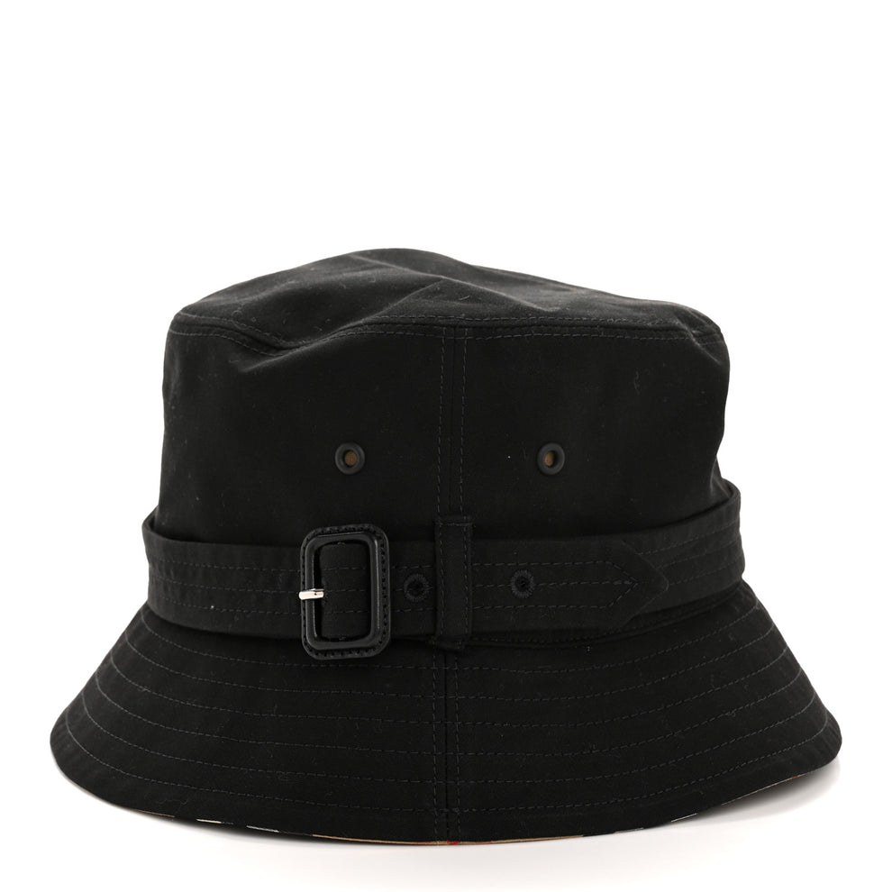 Burberry Cotton Gabardine Bucket Hat L Black 1791125 – FASHIONPHILE