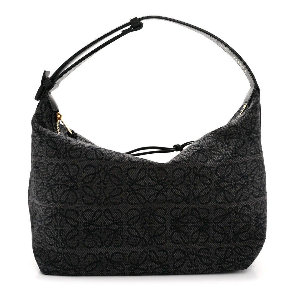 Loewe Jacquard Anagram Calfskin Medium Cubi Bag Anthracite Black ...