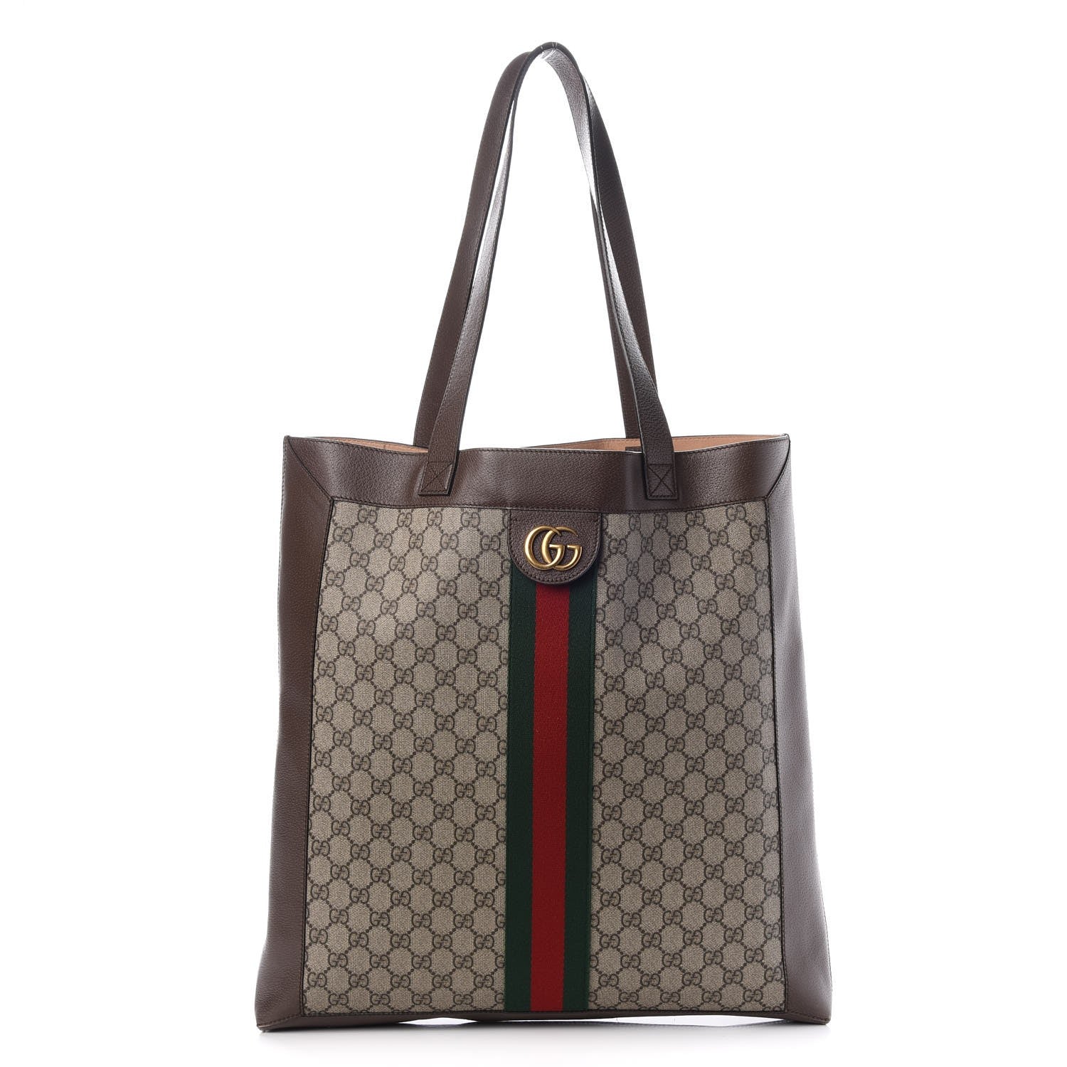 Gucci GG Supreme Monogram Web Large Ophidia Vertical Shopping Tote ...