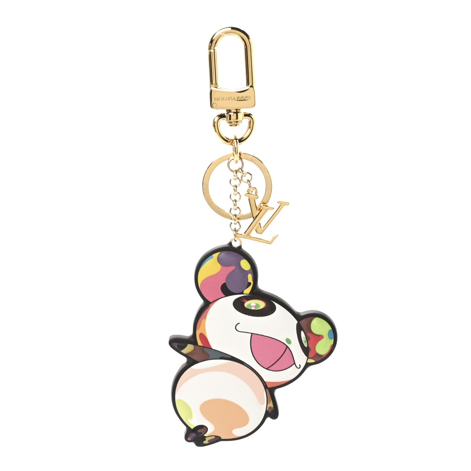Louis Vuitton LV x TM Cowhide Monogram Superflat Panda Key Ring Bag ...