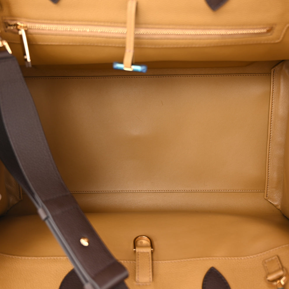 Salvatore Ferragamo Hammered Calfskin Medium Hug Bag Testa Di Moro ...