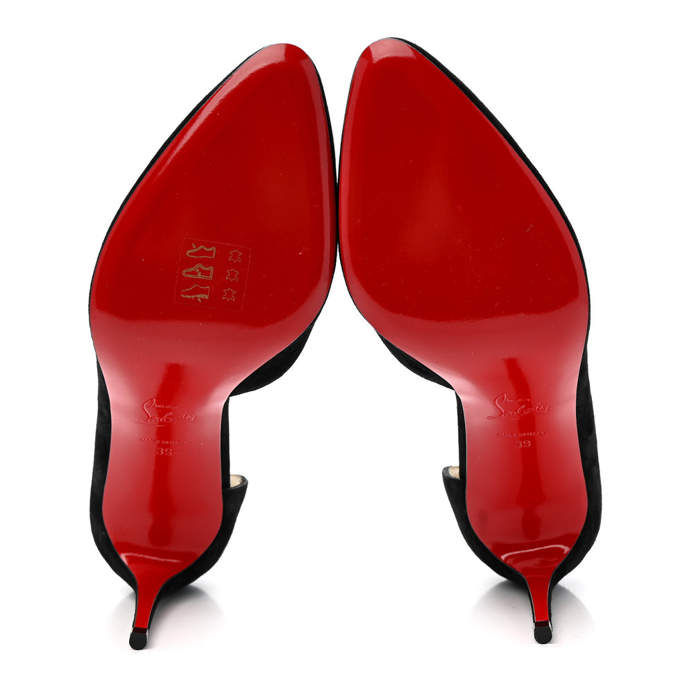Christian Louboutin Veau Velours Round Chick 85 Pumps 39 Black 1787048 ...