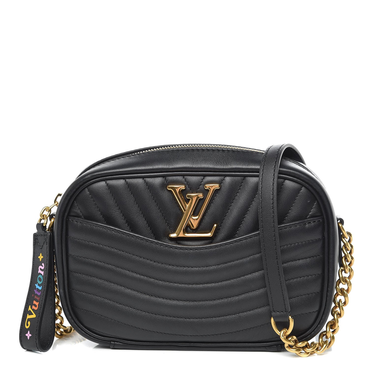 Louis Vuitton Calfskin New Wave Camera Bag Black 443410 – FASHIONPHILE