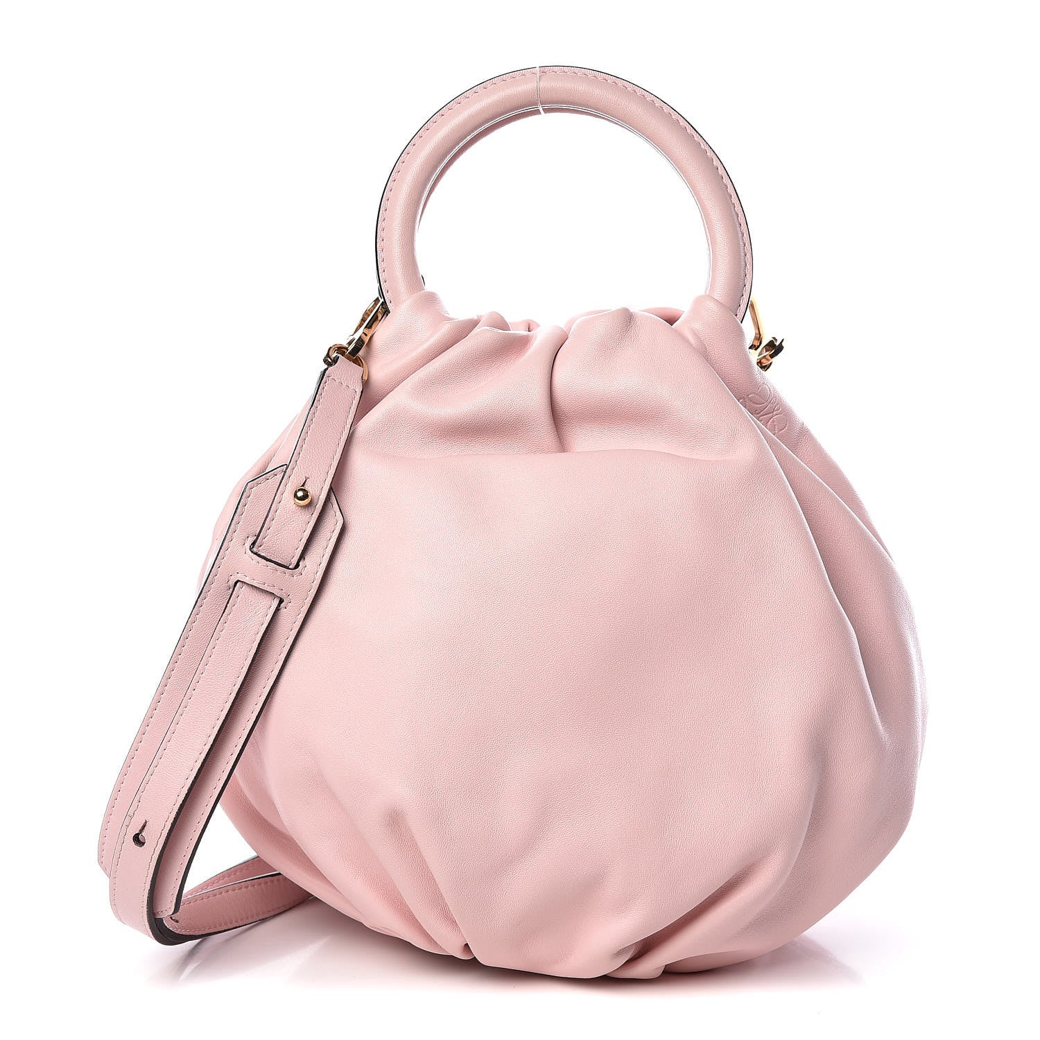 Loewe Gathered Lambskin Small Bounce Bag Pink 406174 – FASHIONPHILE