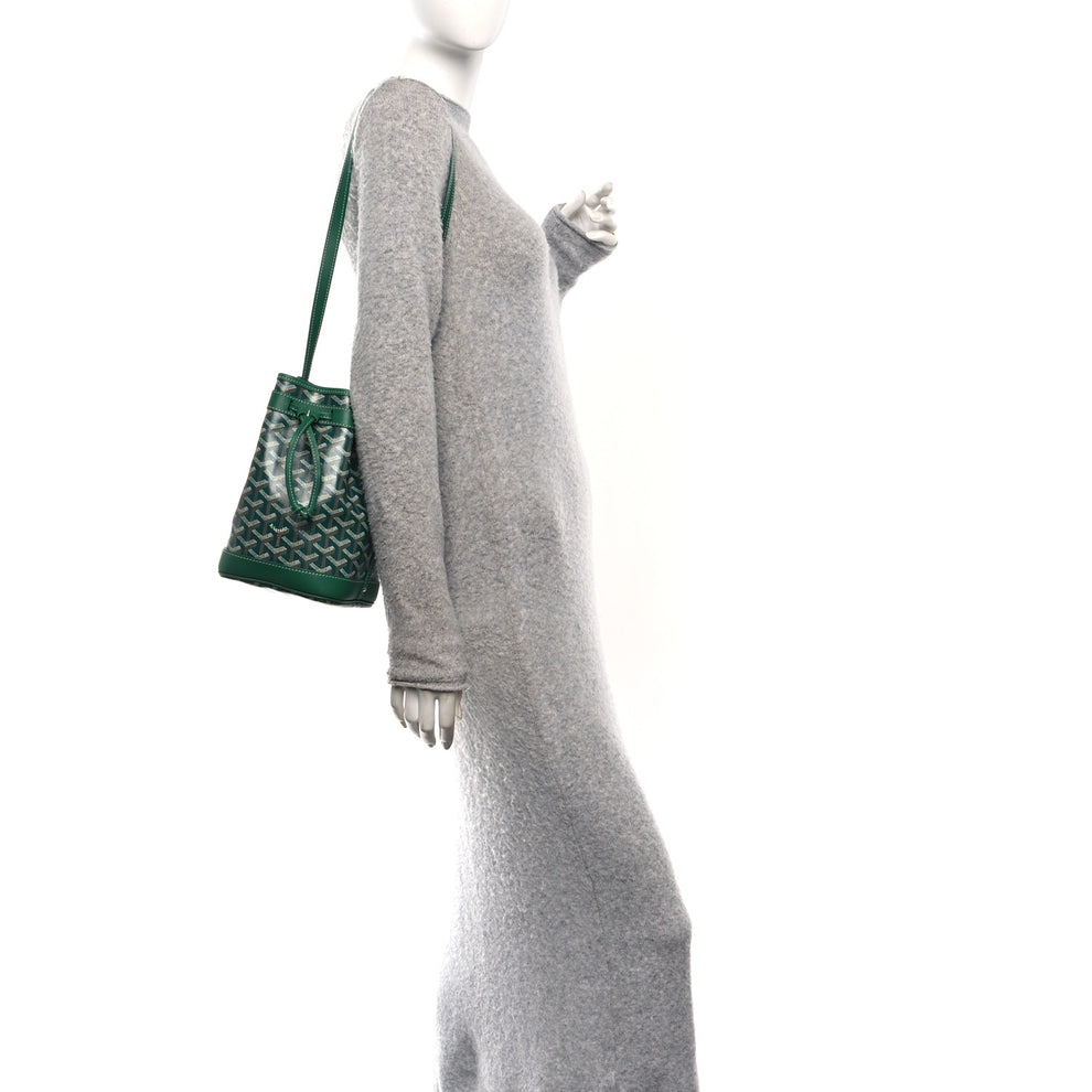 Goyard Goyardine Petit Flot Bucket Bag PM Green 1864842 – FASHIONPHILE