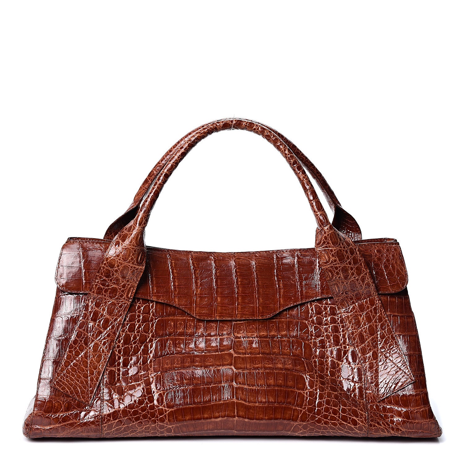 Nancy Gonzalez Crocodile Top Handle Tote Brown 563862 – FASHIONPHILE