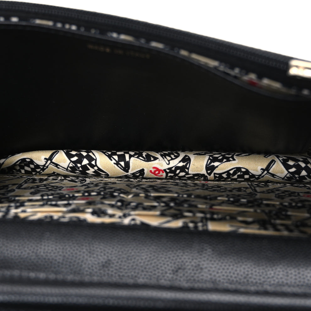 Chanel Caviar Quilted Striated CC Wallet On Chain WOC Black 1875878 ...