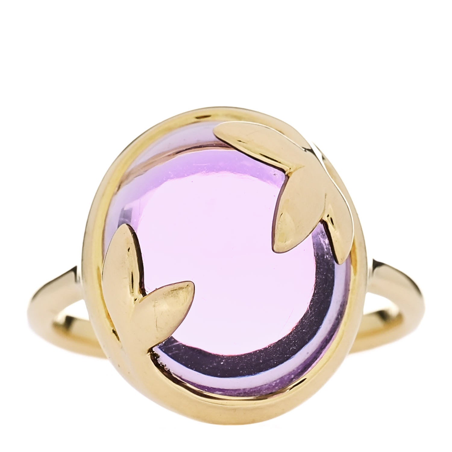 Tiffany 18K Yellow Gold Amethyst Paloma Picasso Olive Leaf Ring 52 6 ...