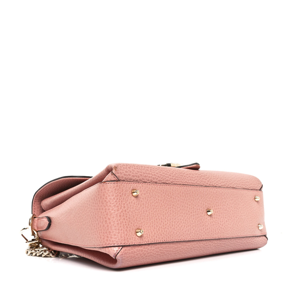 Gucci Dollar Calfskin Interlocking G Top Handle Shoulder Bag Soft Pink ...