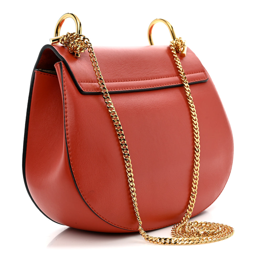 Chloe Suede Smooth Calfskin Drew Shoulder Bag Poppy 1875445 – FASHIONPHILE