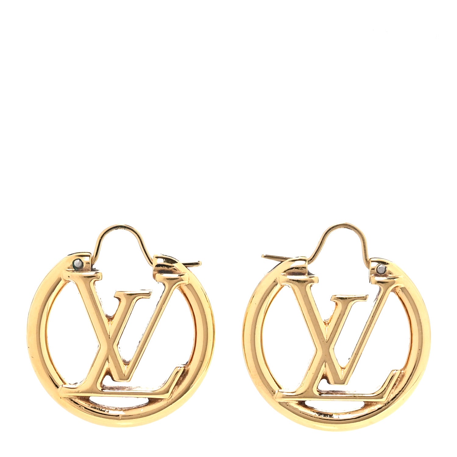 Louis Vuitton Metal Small Louise Hoop Earrings Gold 1691545 – FASHIONPHILE