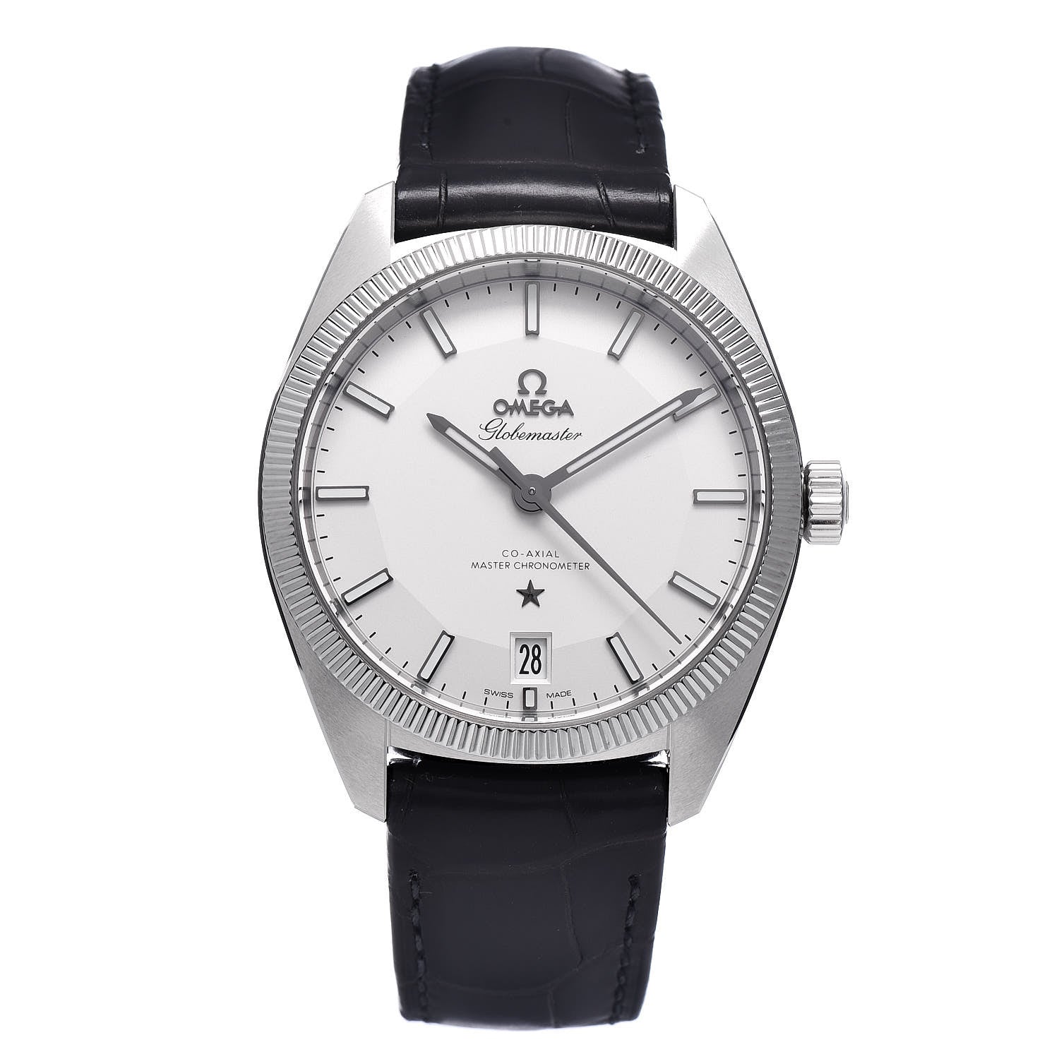 Omega Stainless Steel Alligator 39mm Constellation Globemaster Co-Axial ...