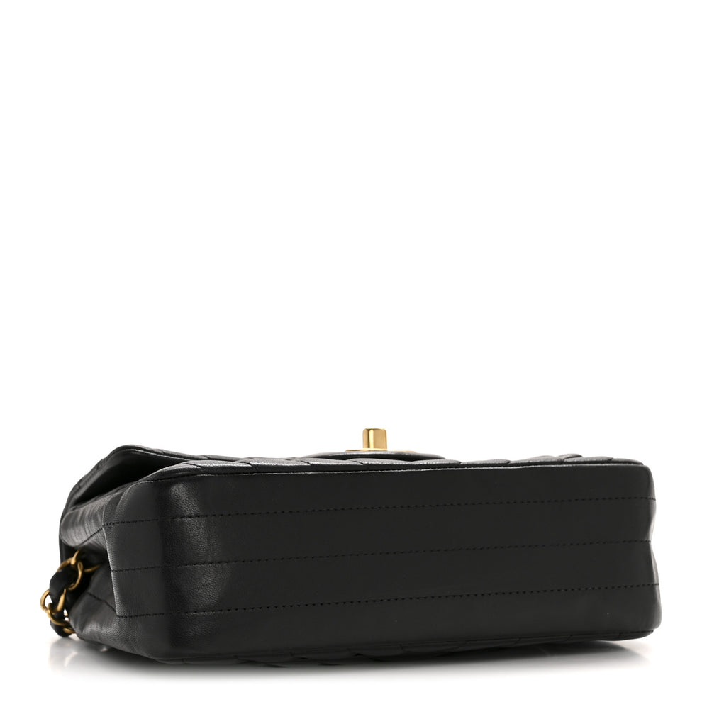 Chanel Lambskin Chevron Quilted Mini Rectangular Flap Black 1779925 ...