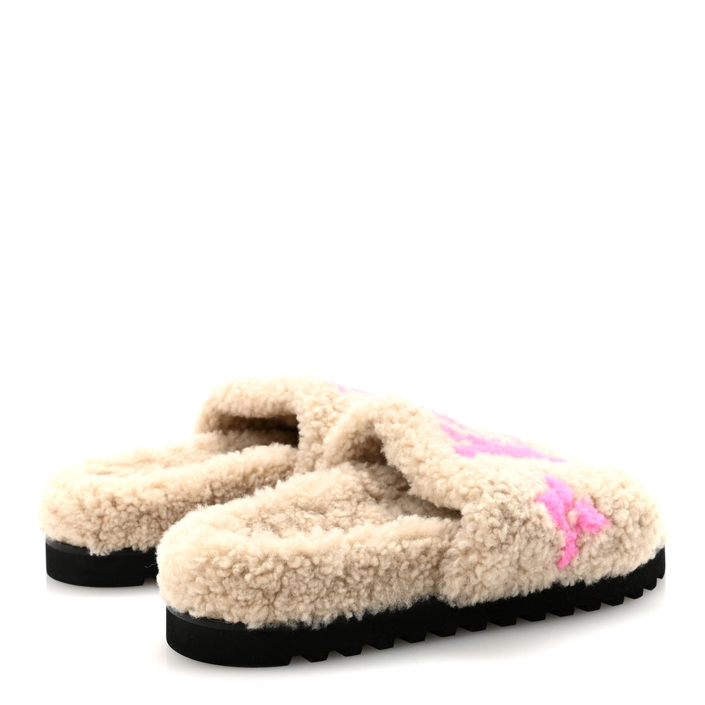 Louis Vuitton Shearling Paseo Flat Comfort Mule 36 Beige 1795818 ...