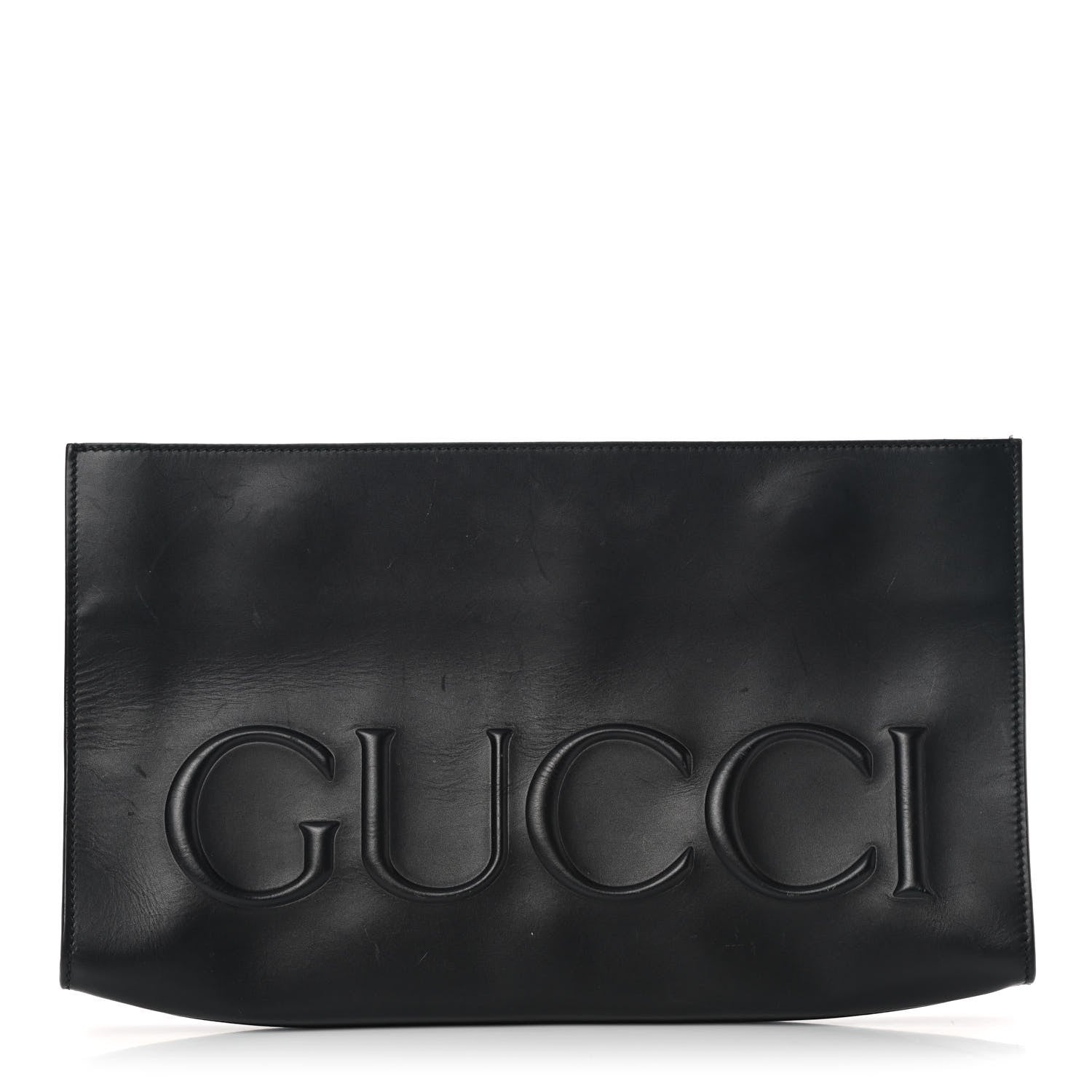 Gucci Calfskin Embossed XL Clutch Black 1107723 – FASHIONPHILE