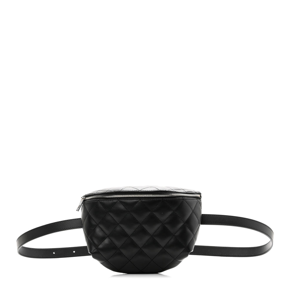 Chanel Calfskin Quilted Waist Belt Bag Black 1789549 – FASHIONPHILE