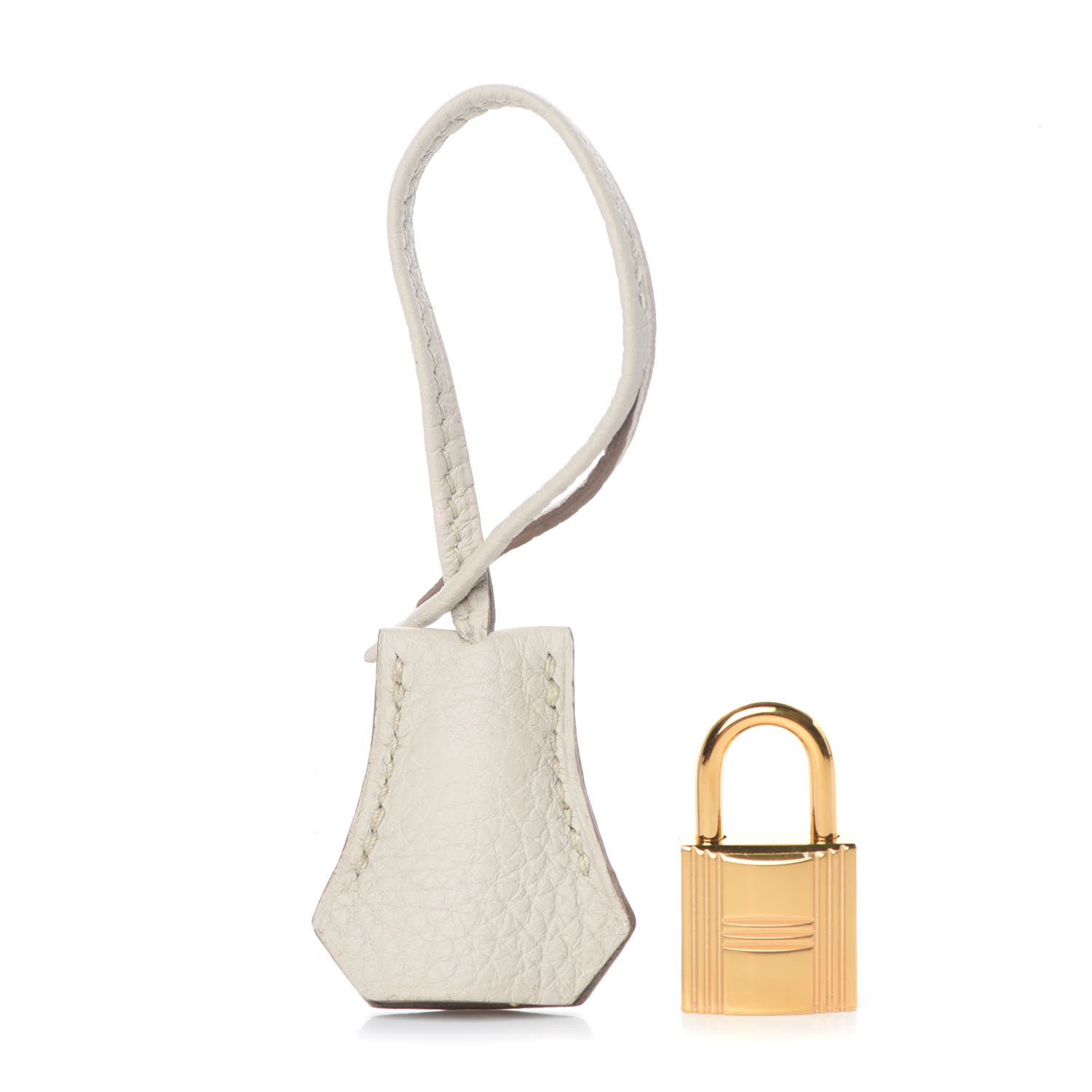 Hermes Togo Lock and Key Clochette Set Craie 376716 – FASHIONPHILE